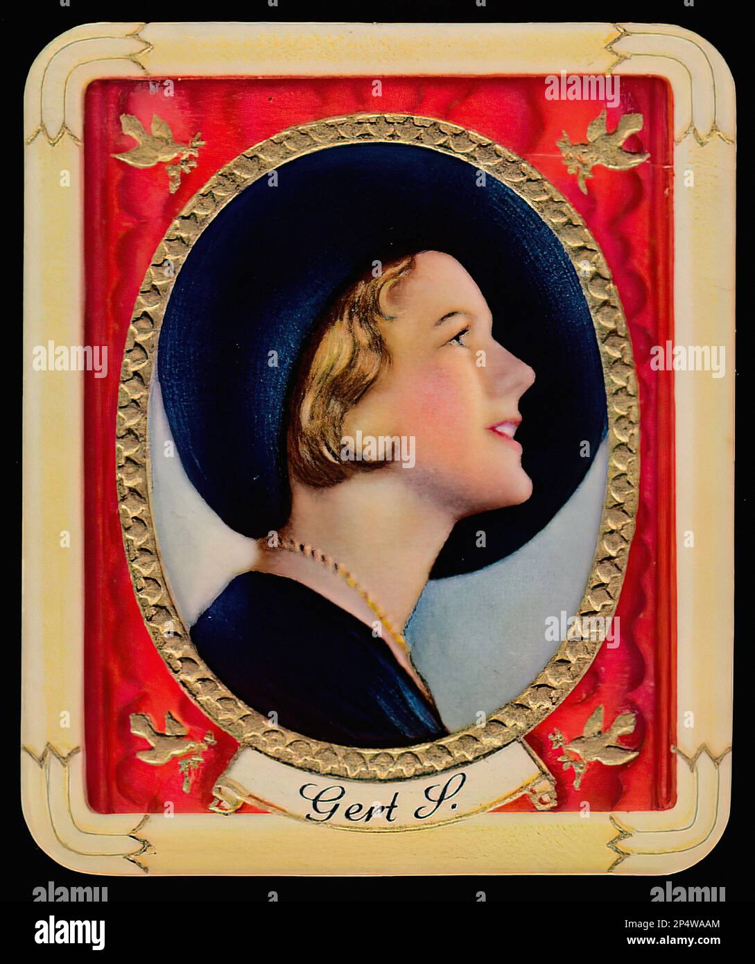 Portrait of Gert P - Vintage German Cigarette Card Stock Photo - Alamy