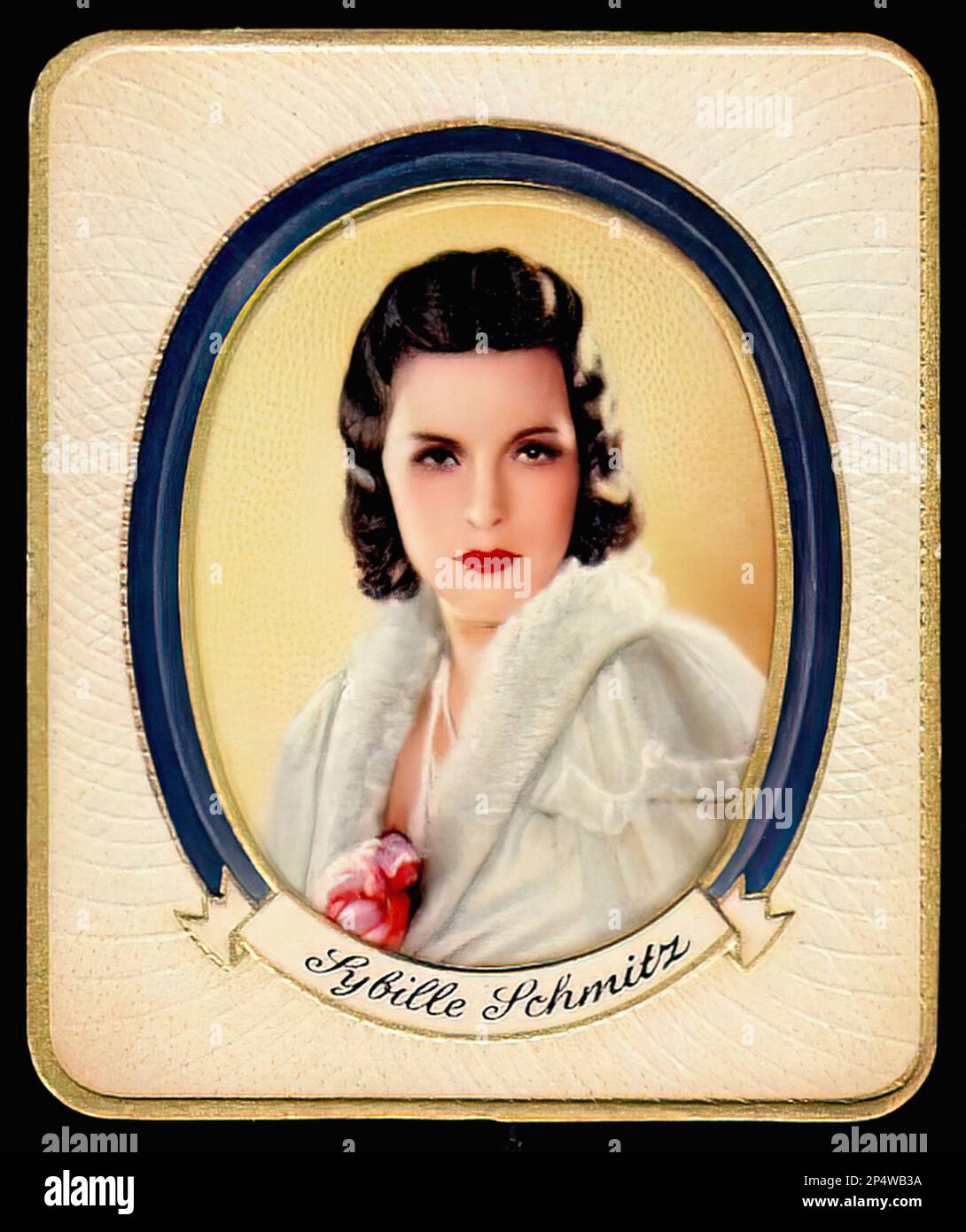 Portrait of actress Sybille Schmitz - Vintage German Cigarette Card ...