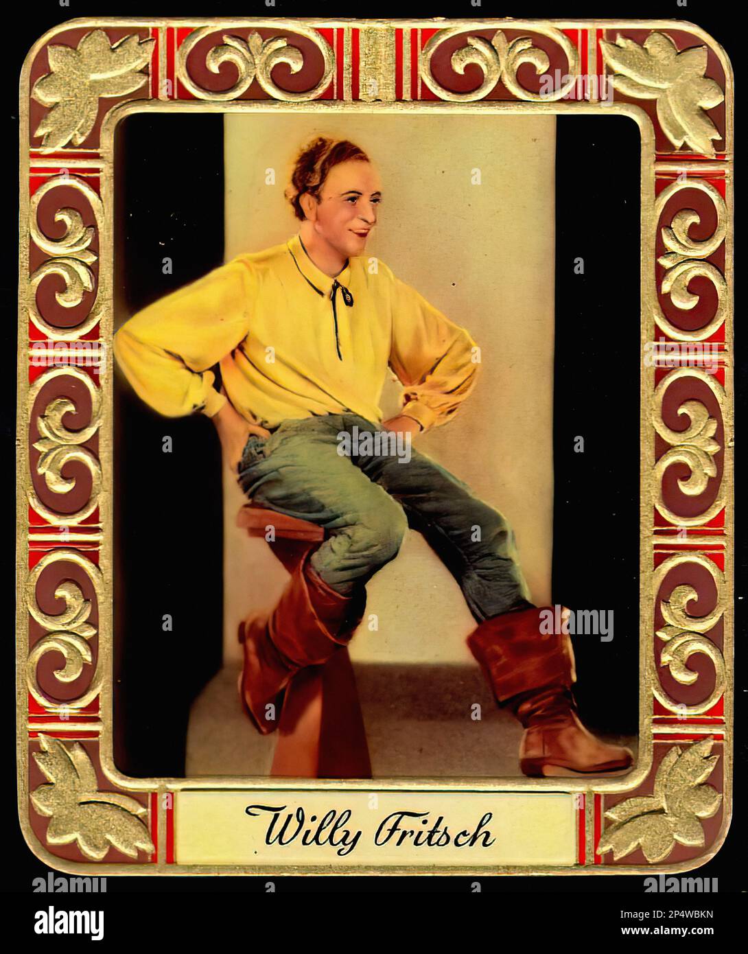 Portrait of Willy Fritsch - Vintage German Cigarette Card 02 Stock Photo - Alamy