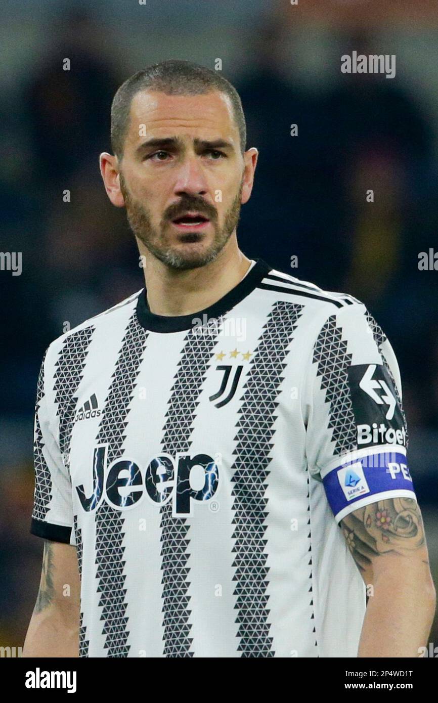 Juventus' Italian defender Leonardo Bonucci looks during the Serie A ...