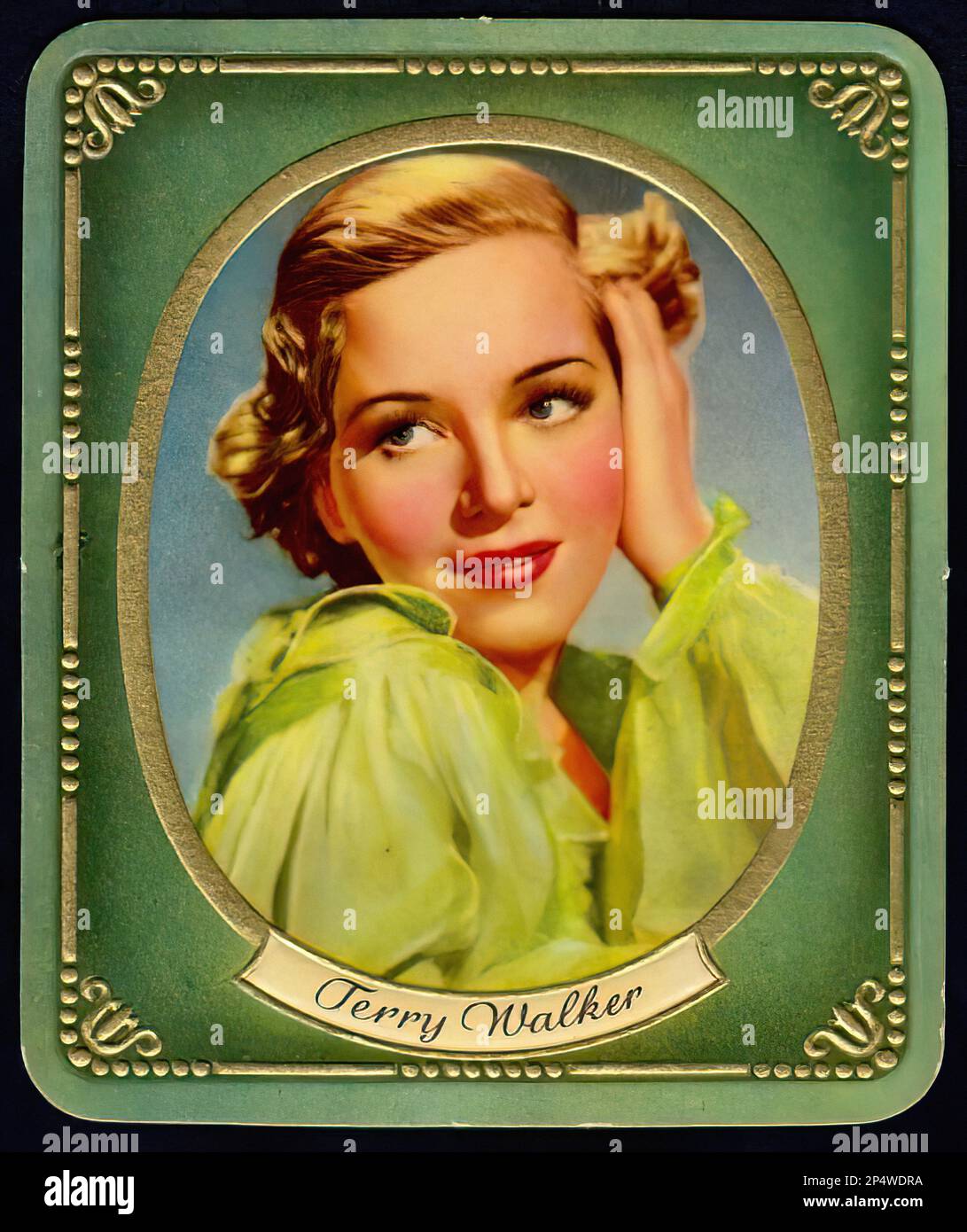 Portrait of Terry Walker - Vintage German Cigarette Card Stock Photo ...