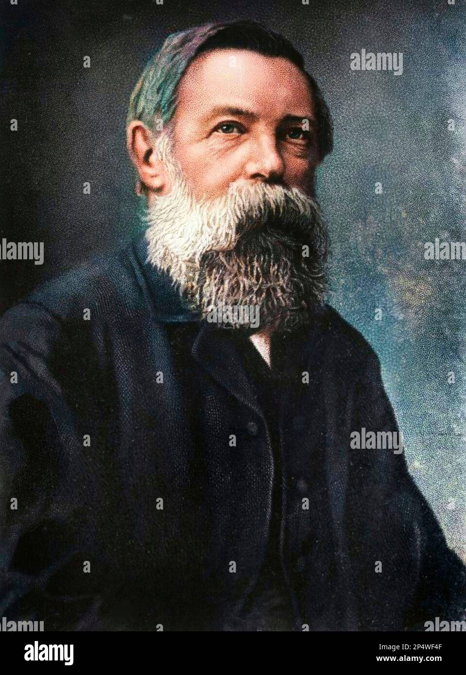 Portrait de Friedrich Engels (1820-1895), theoricien socialiste et ...