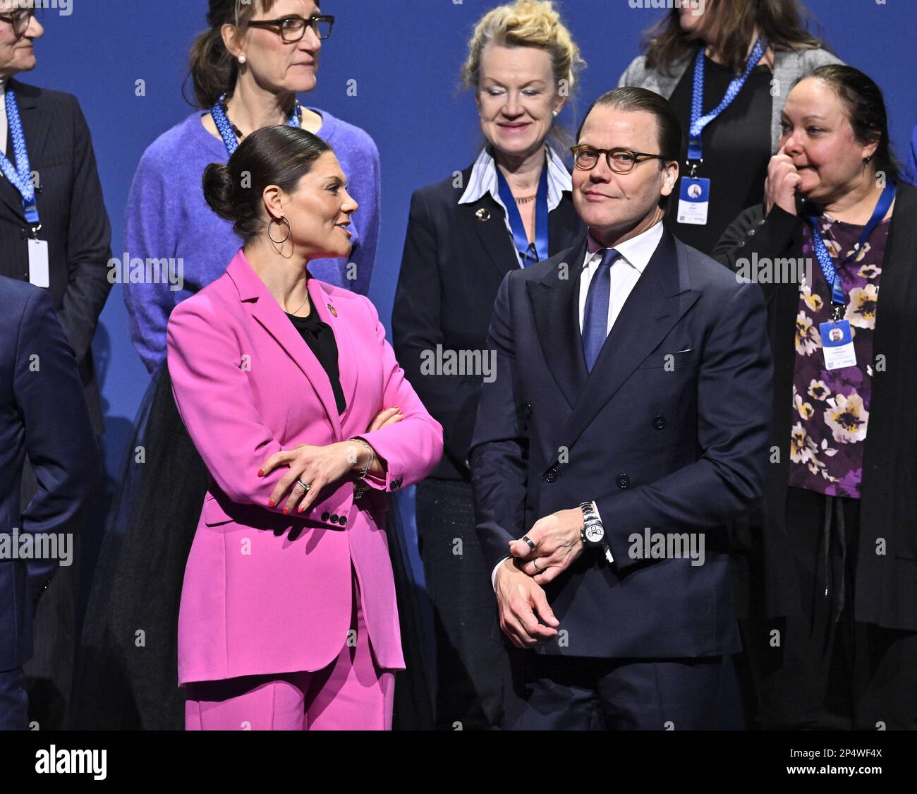 Crown Princess Victoria and Prince Daniel attend a high-level meeting ...