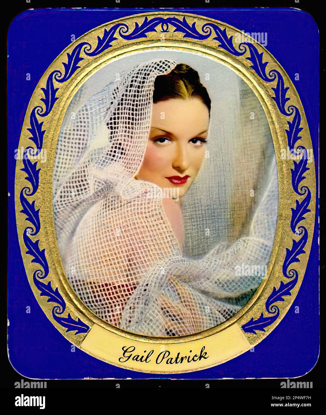 Portrait of Gail Patrick - Vintage German Cigarette Card Stock Photo ...