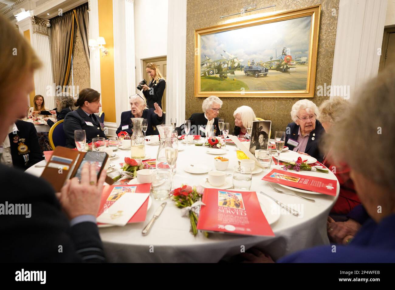 Veterans talk during the International Women's Day event organised by ...