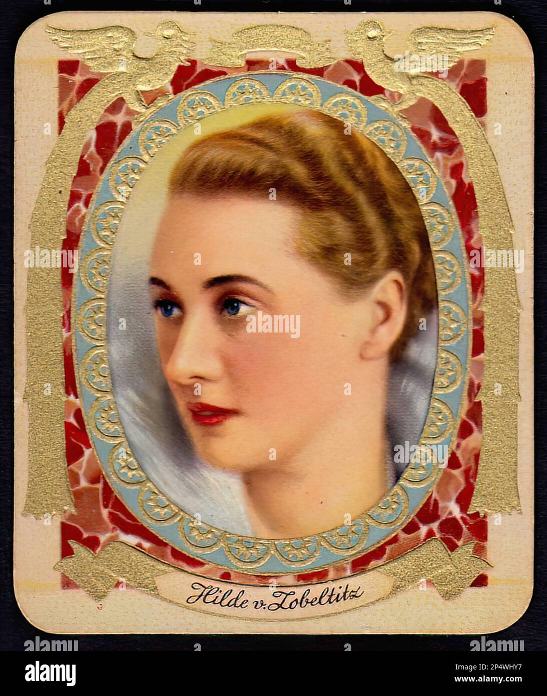 Portrait of Hilde von Zobeltitz - Vintage German Cigarette Card Stock ...