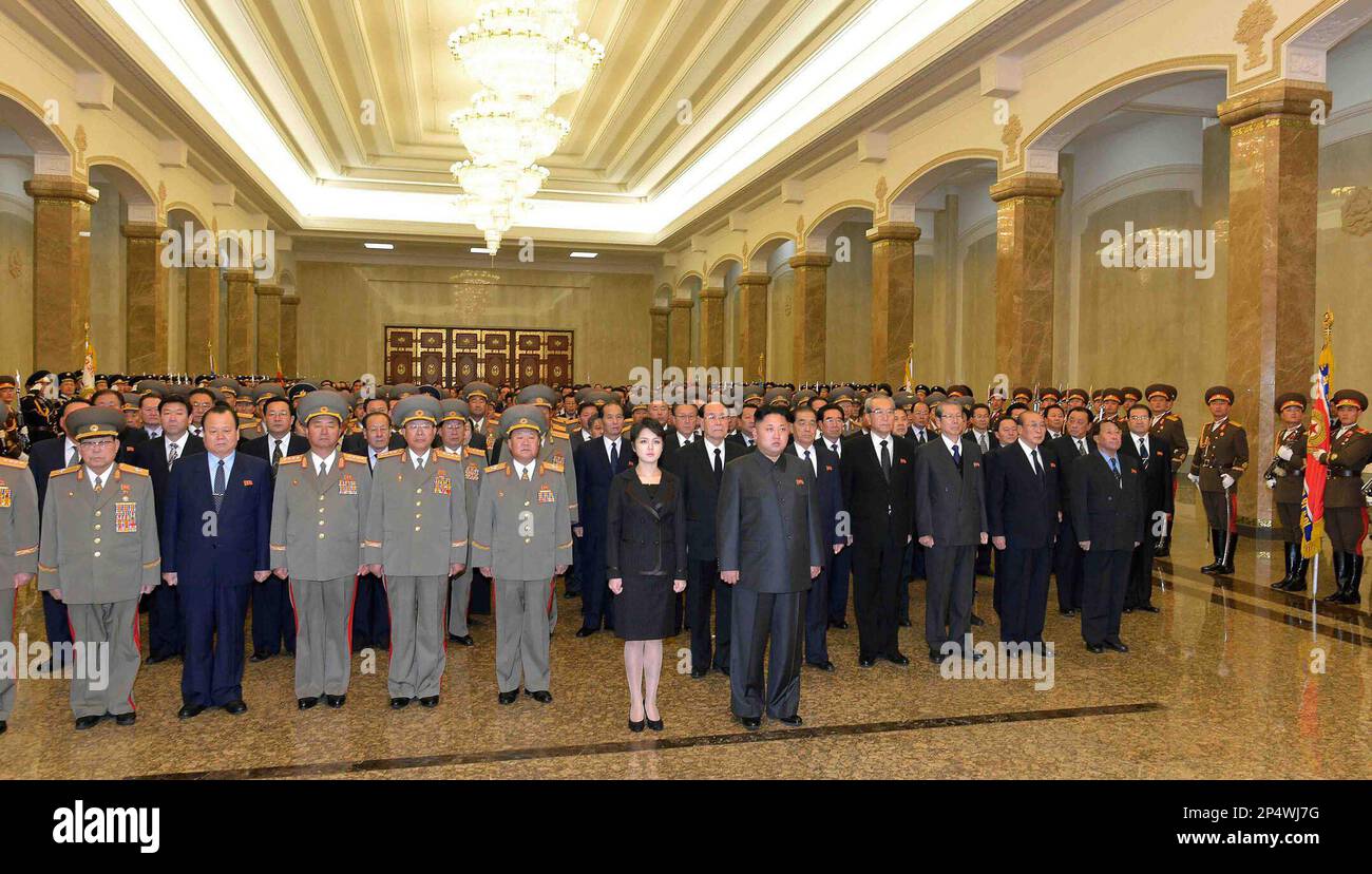 In this photo released by the Korean Central News Agency and ...