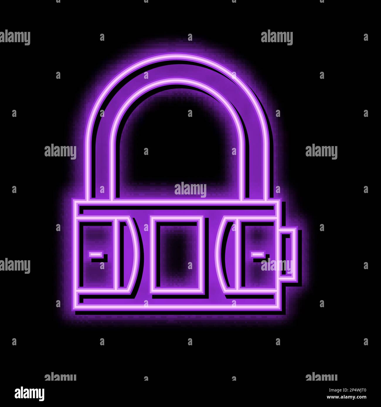 lock padlock neon glow icon illustration Stock Vector Image & Art - Alamy
