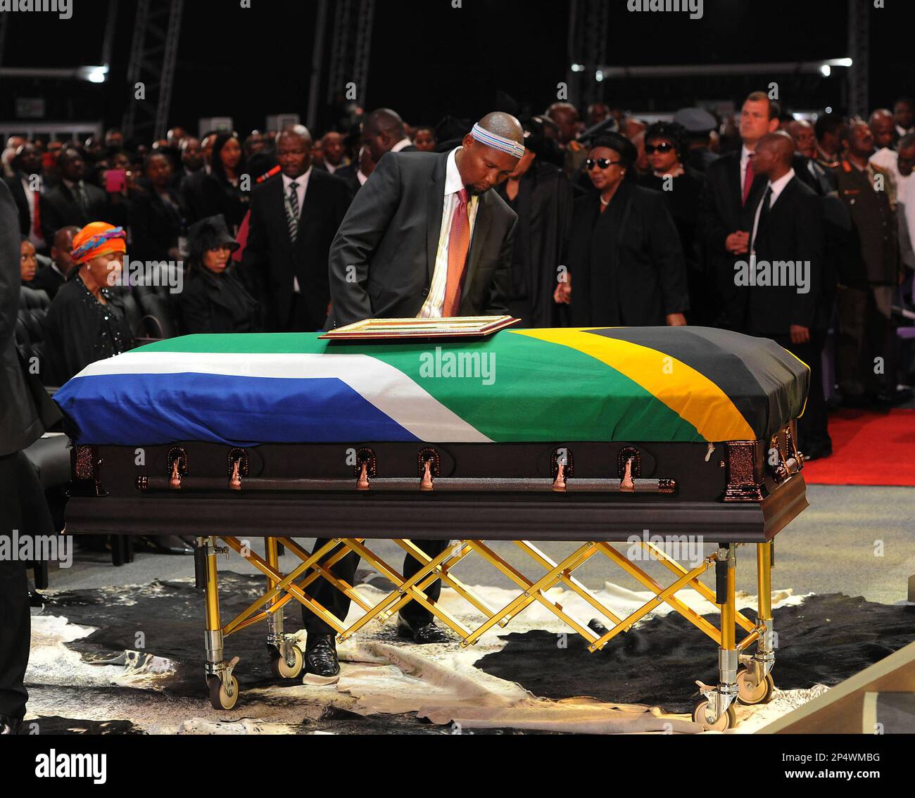 Nelson Mandela's grandson Mandla Mandela examines former South African ...