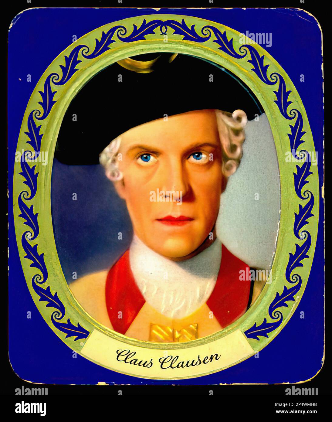 Portrait of Claus Clausen - Vintage German Cigarette Card Stock Photo ...