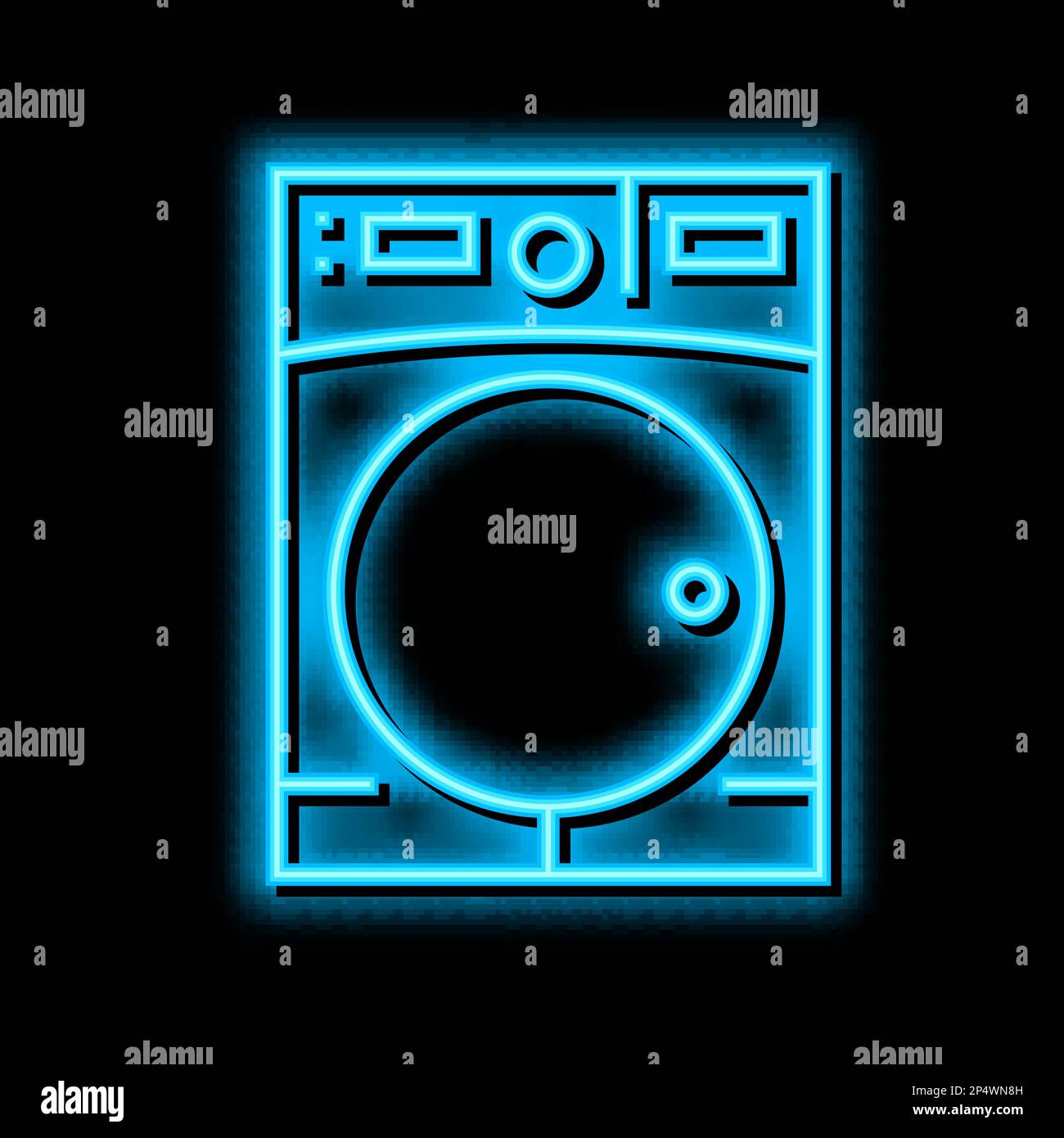 dryer machine neon glow icon illustration Stock Vector Image & Art - Alamy