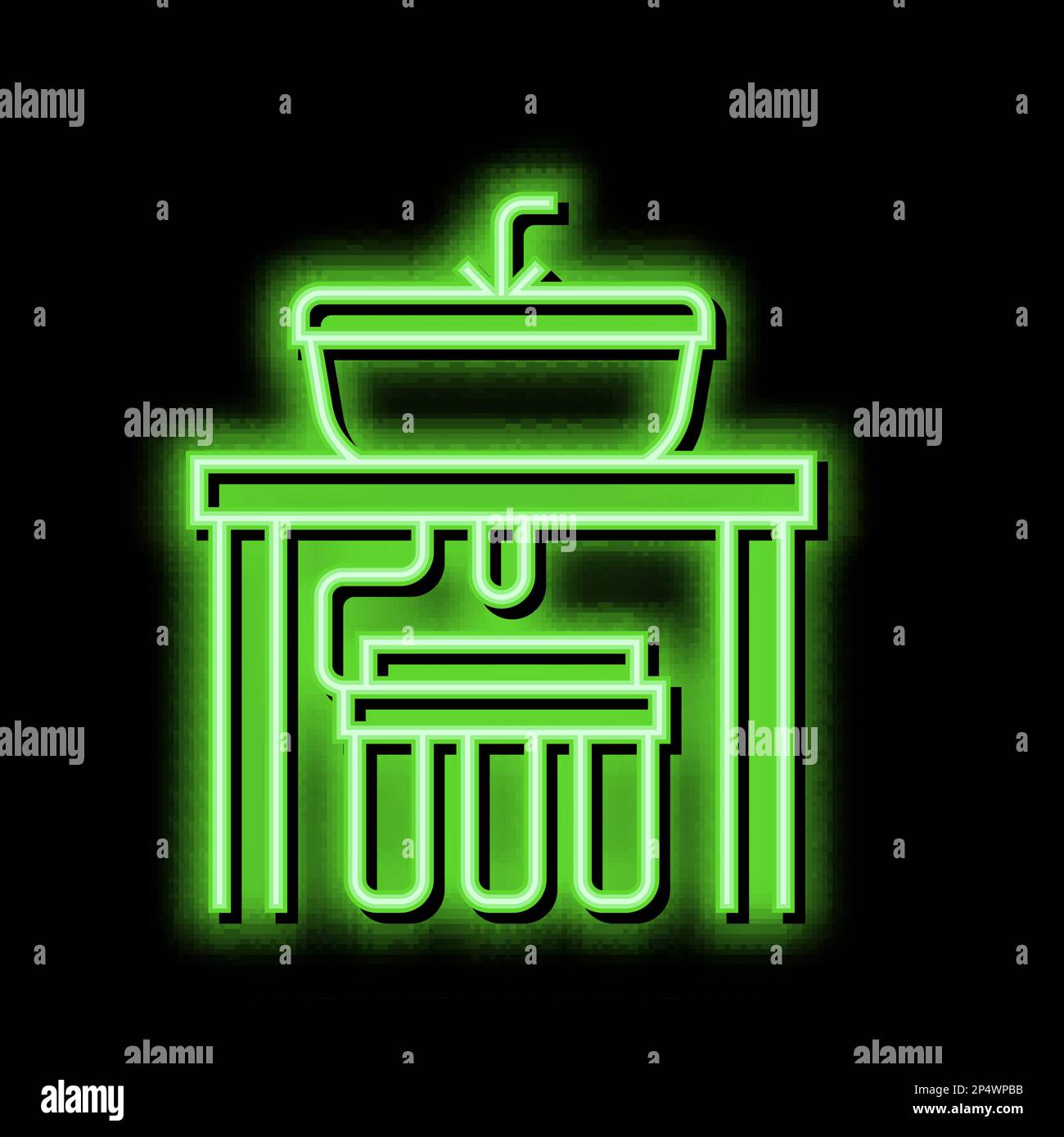 water filter under sink neon glow icon illustration Stock Vector Image ...