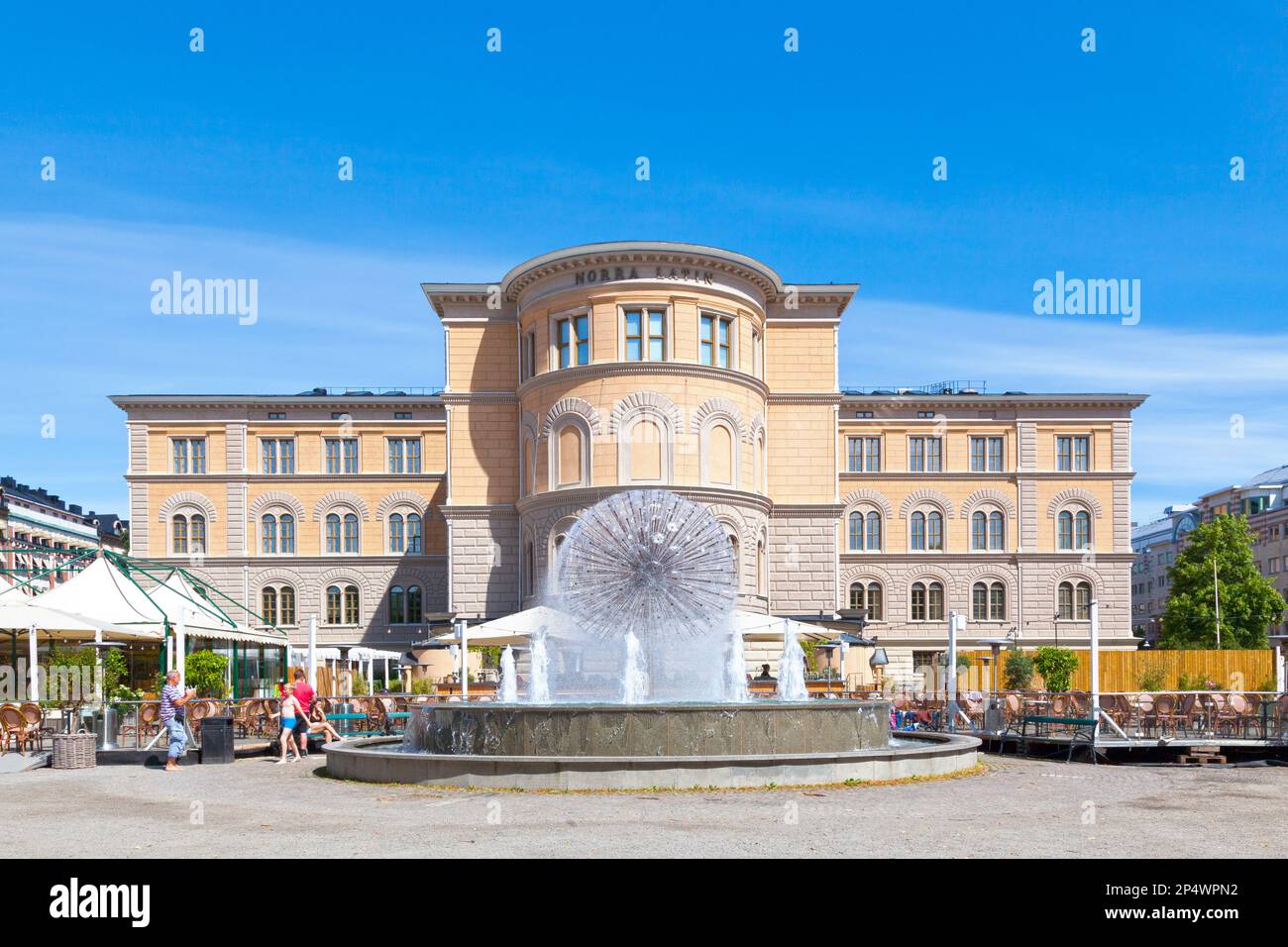 Stockholm, Sweden - June 22 2019: The Norra Latin is the familiar ...