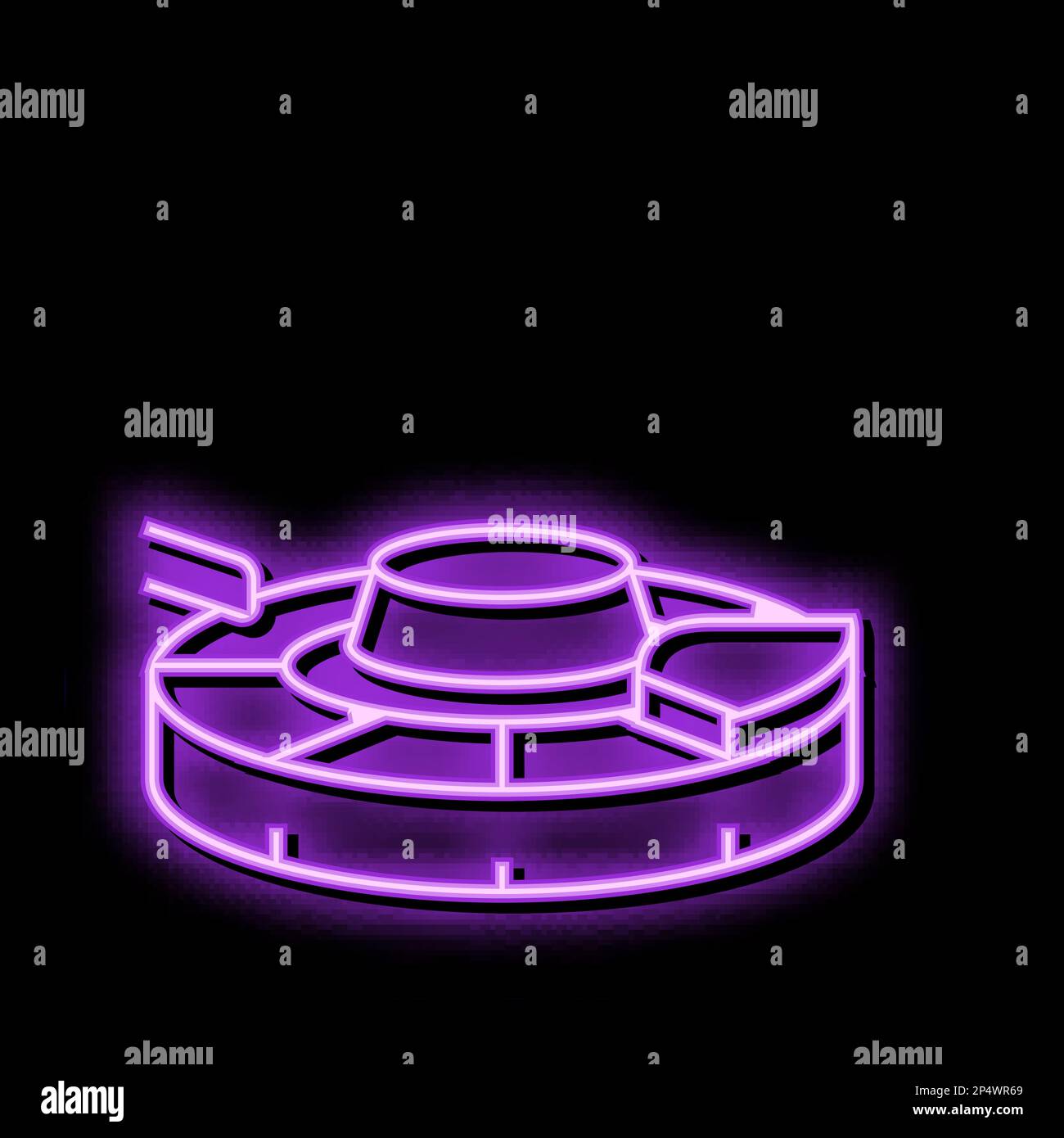 copper smelter cast anodes neon glow icon illustration Stock Vector ...