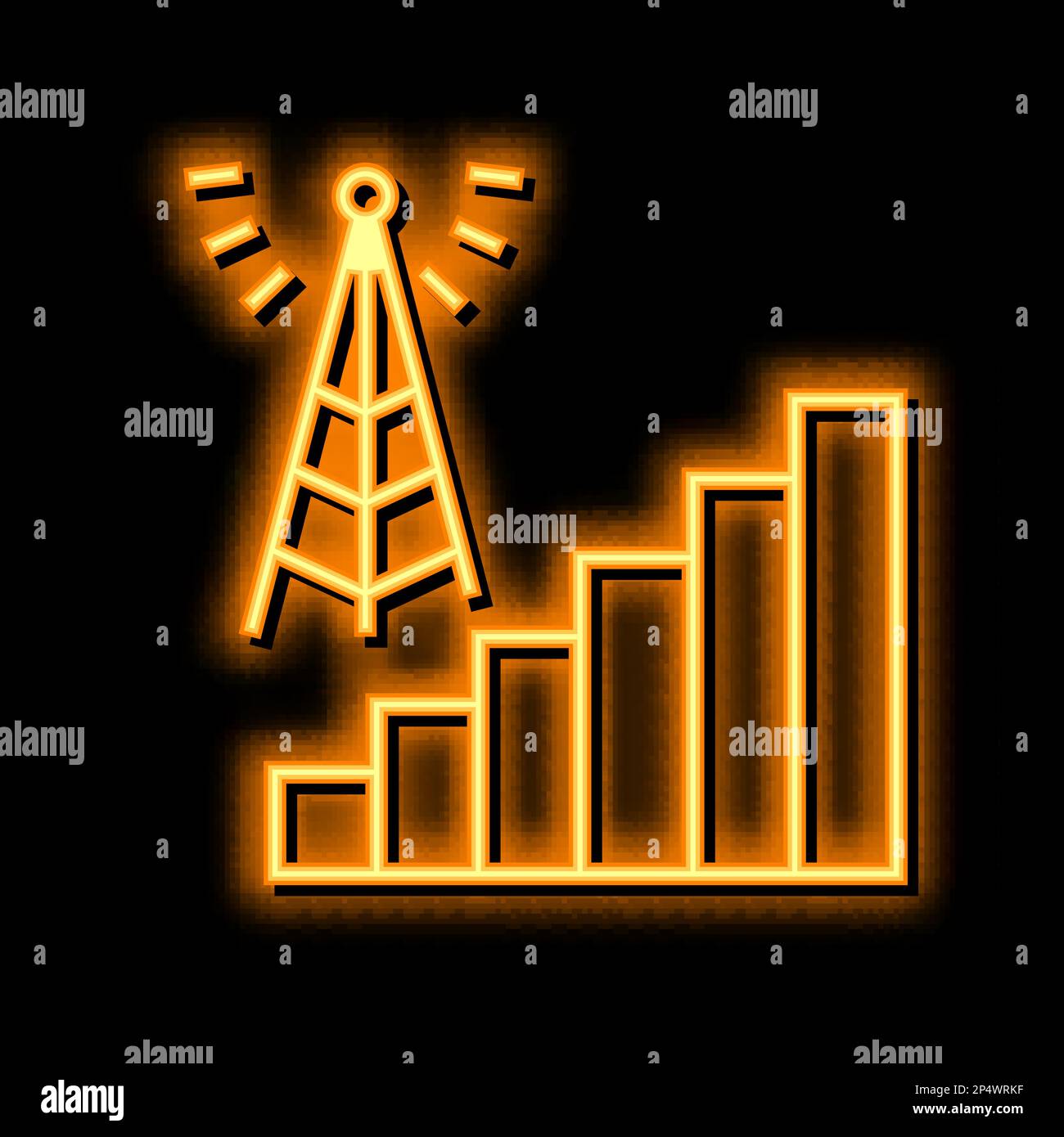 signal connection neon glow icon illustration Stock Vector Image & Art ...