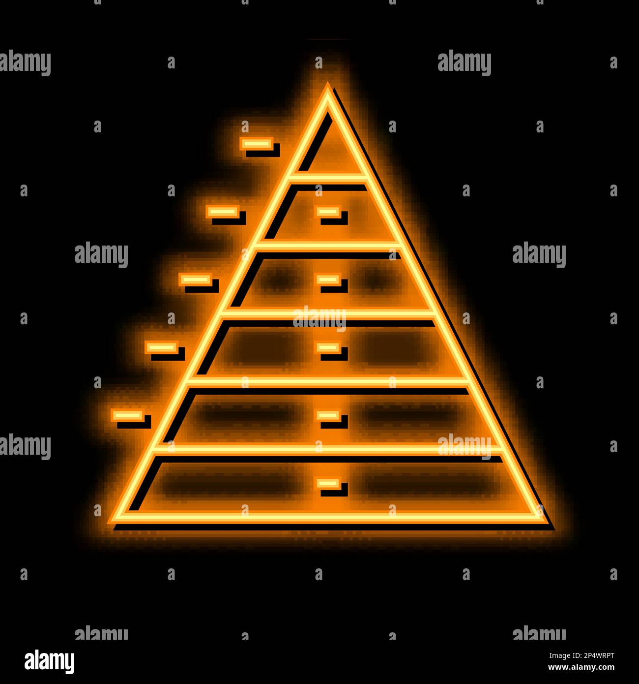 pyramid chart neon glow icon illustration Stock Vector Image & Art - Alamy