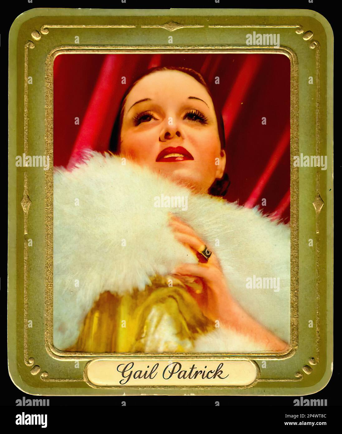 Portrait of Gail Patrick - Vintage German Cigarette Card 03 Stock Photo ...