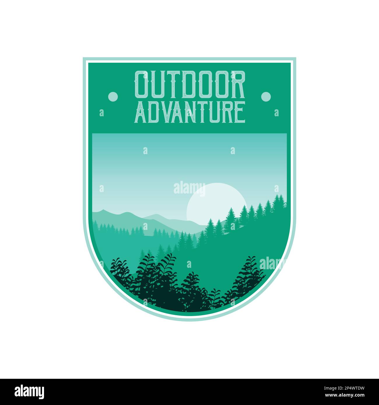 Adventure and mountain outdoor vintage logo template, badge or emblem ...