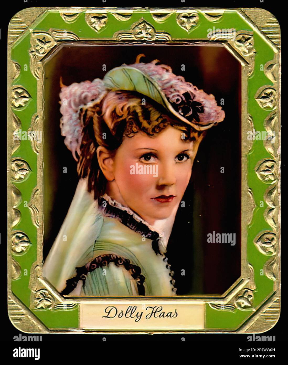 Portrait of Dolly Haas - Vintage German Cigarette Card Stock Photo - Alamy