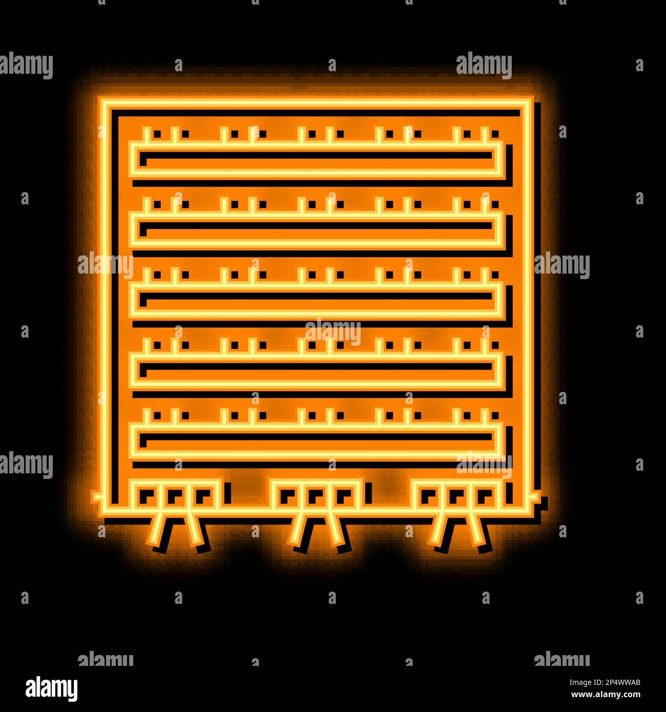 apartment house neon glow icon illustration Stock Vector Image & Art ...