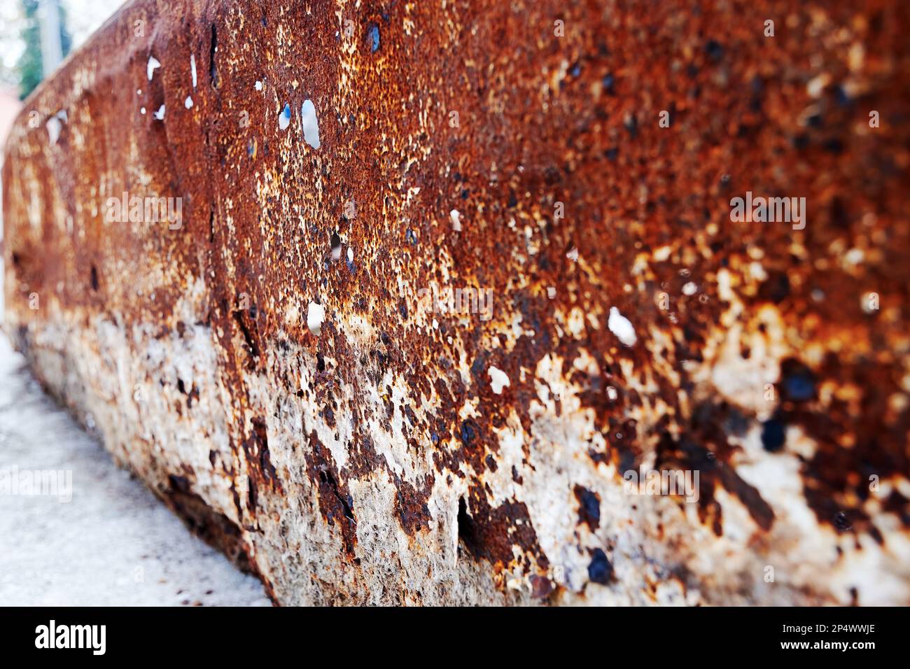 Rustic metallic texture of a broken boat side. Abstract aged background ...