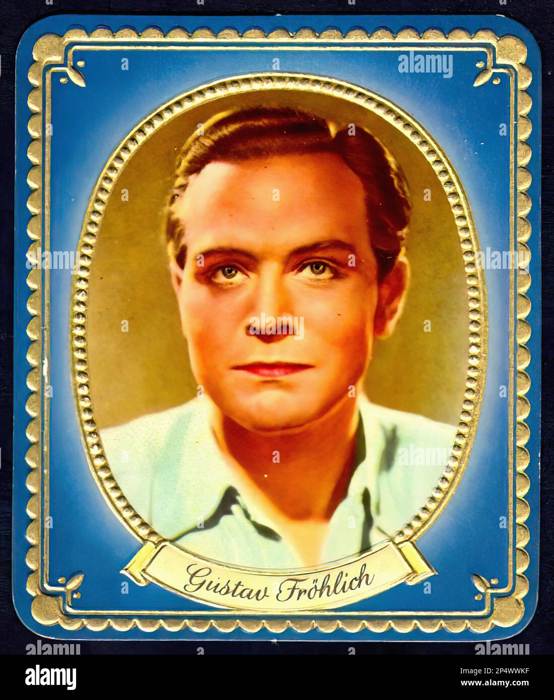 Portrait of actor Gustav Fröhlich - Vintage German Cigarette Card Stock ...