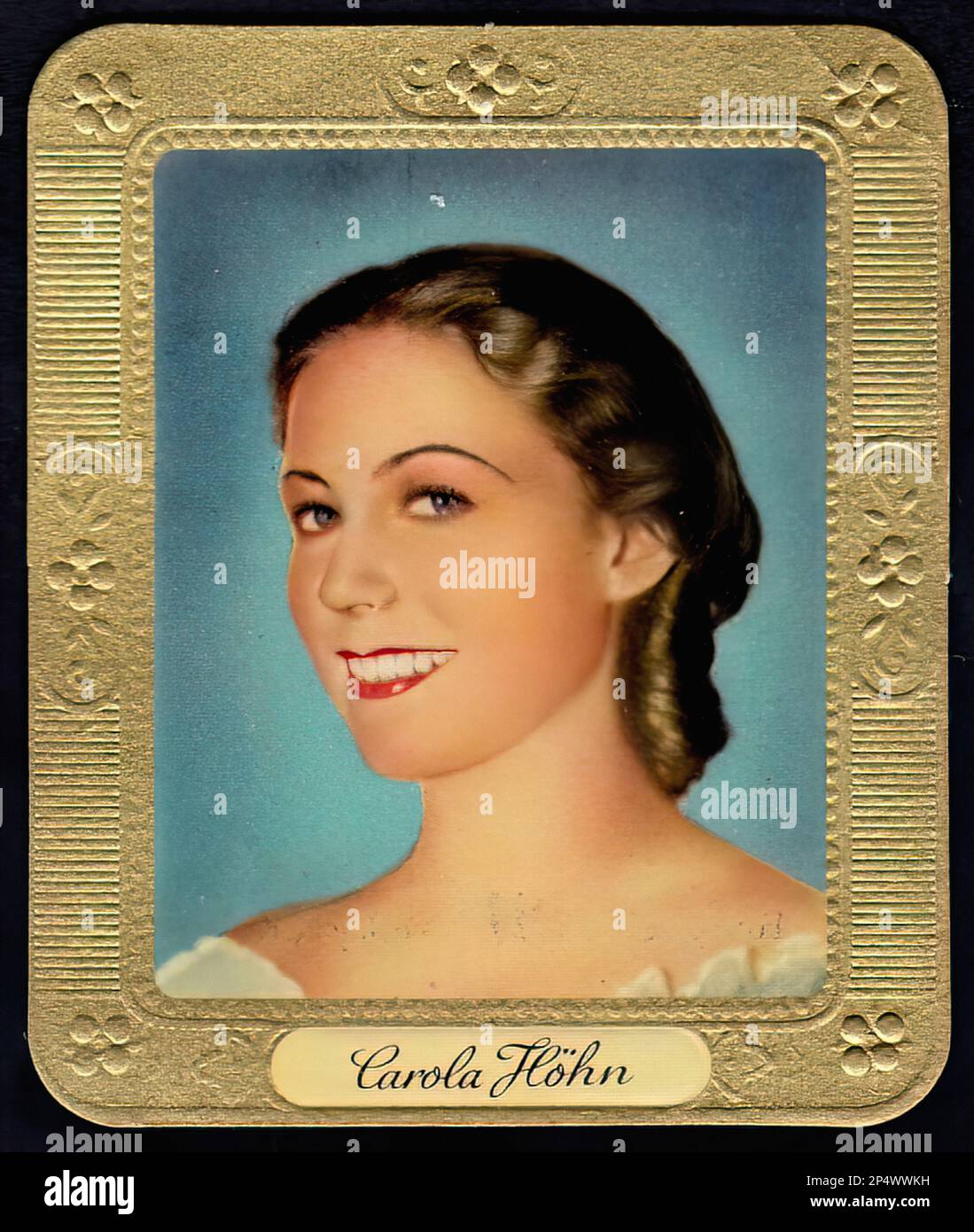 Portrait of actress Carola Höhn - Vintage German Cigarette Card Stock ...