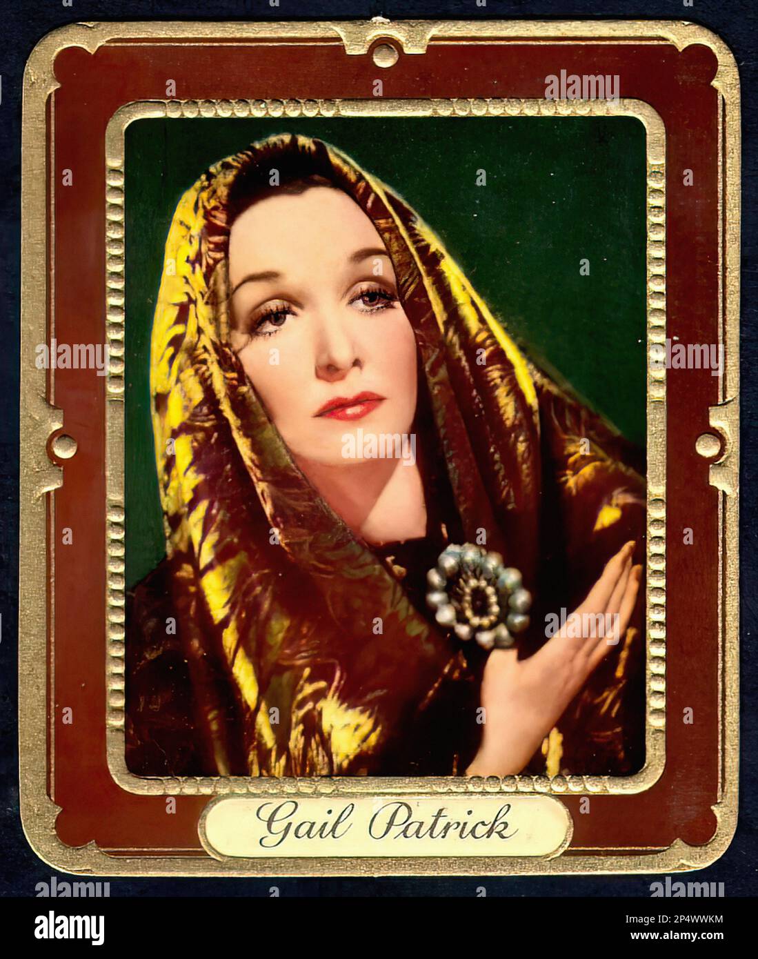 Portrait of Gail Patrick - Vintage German Cigarette Card 06 Stock Photo ...