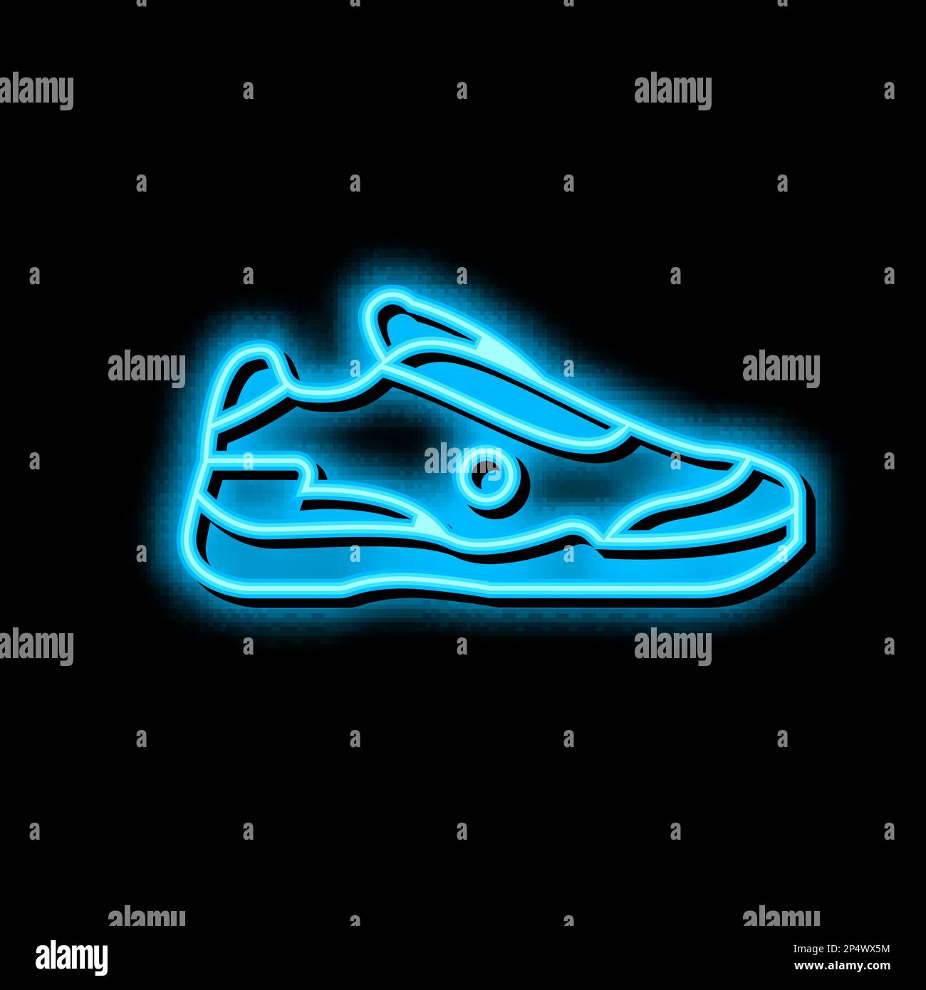 men tennis shoe neon glow icon illustration Stock Vector Image & Art ...