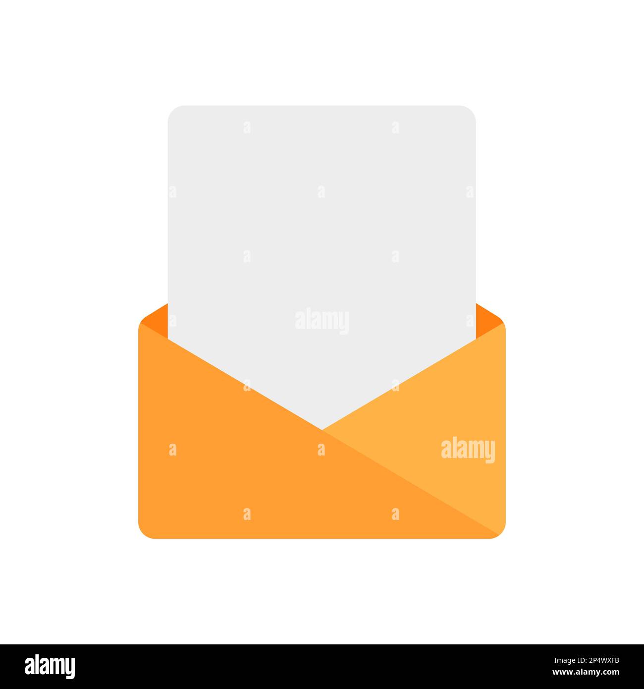 Open envelope note paper Stock Vector Images - Alamy