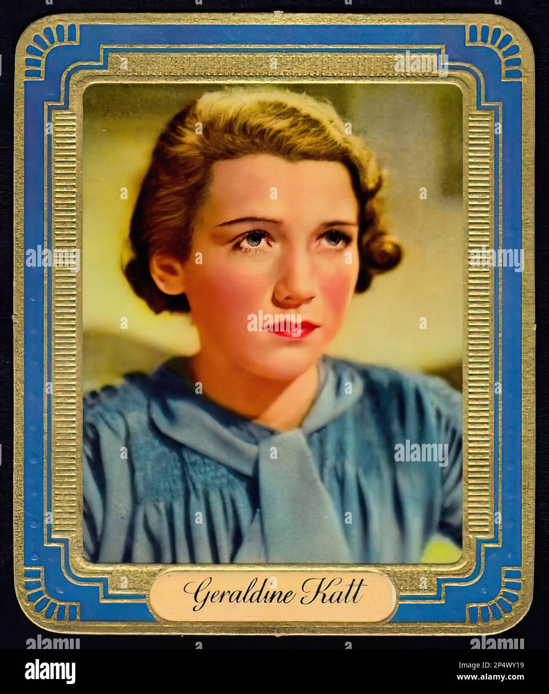 Portrait of Geraldine Katt - Vintage German Cigarette Card 02 Stock ...