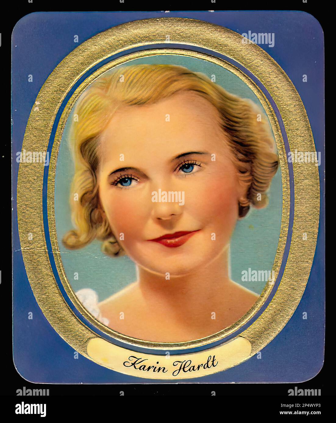 Portrait of actress Karin Hardt - Vintage German Cigarette Card Stock ...