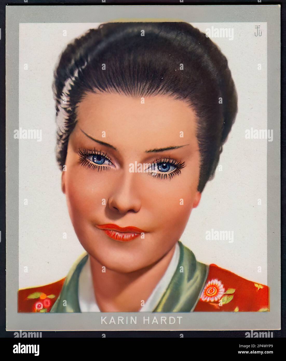 Portrait of actress Karin Hardt - Vintage German Cigarette Card 04 ...