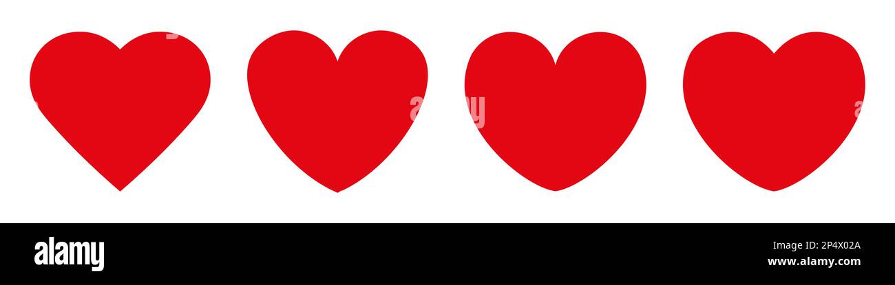 Heart icon line set simple design Stock Vector Image & Art - Alamy