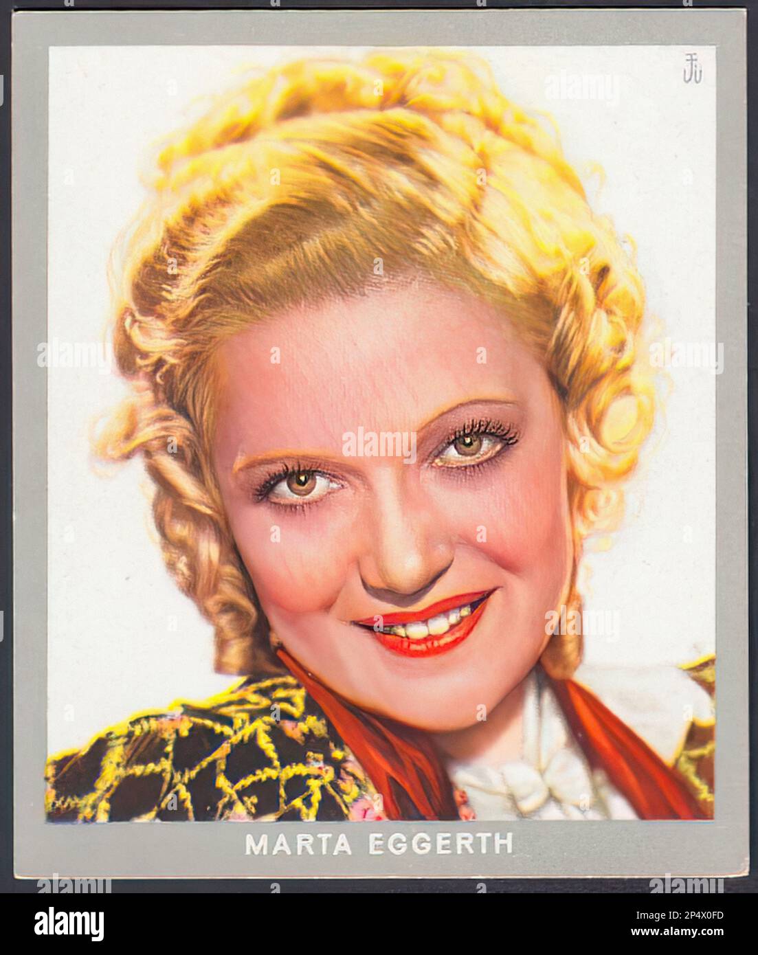 Portrait of actress Marta Eggerth - Vintage German Cigarette Card 02 ...