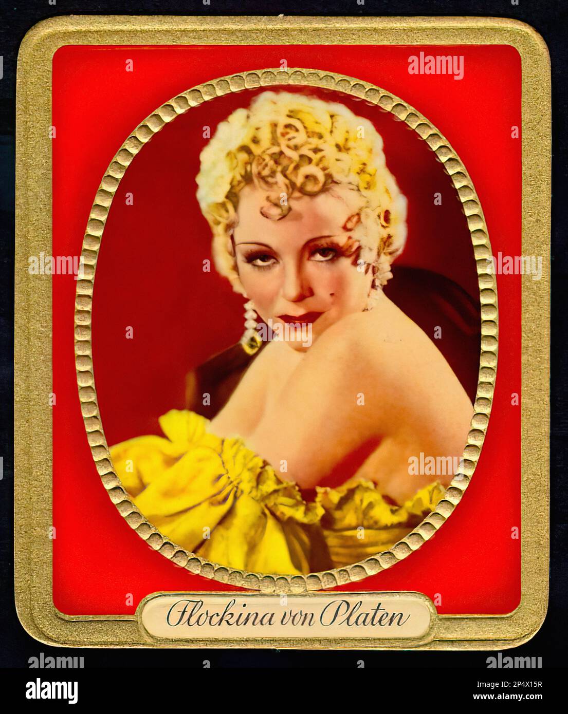 Portrait of actress Flockina von Platen - Vintage German Cigarette Card ...
