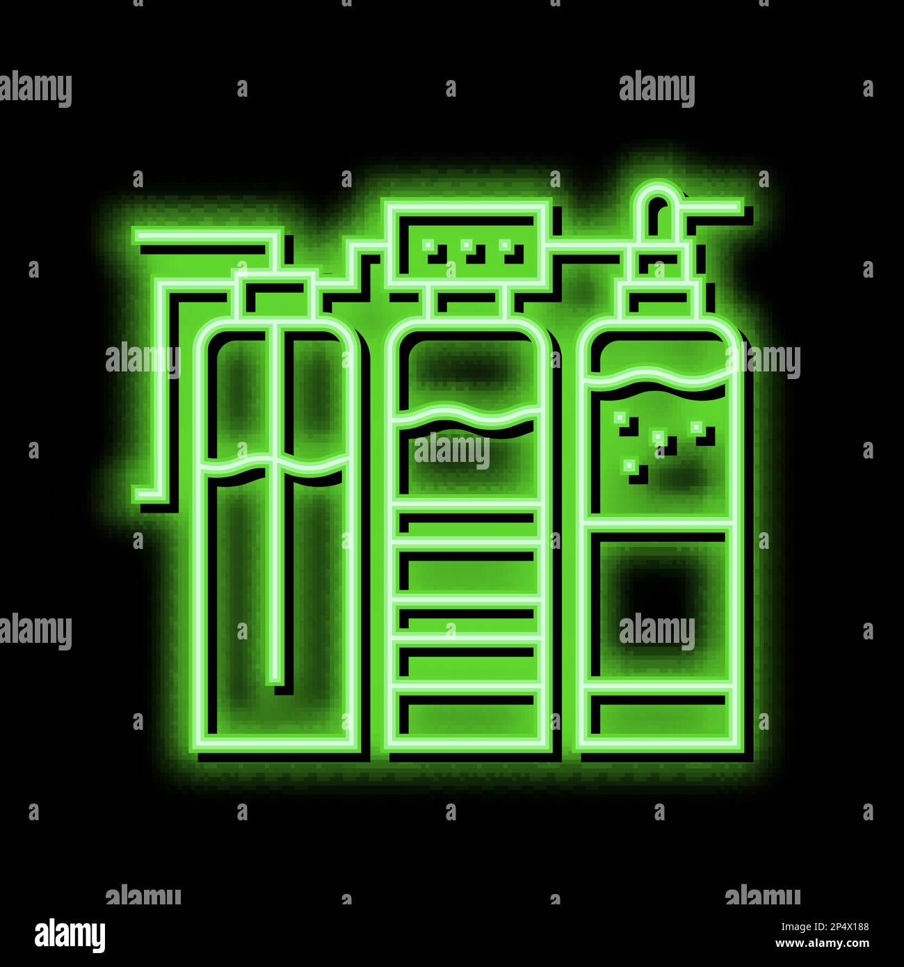water different filtration filter neon glow icon illustration Stock ...