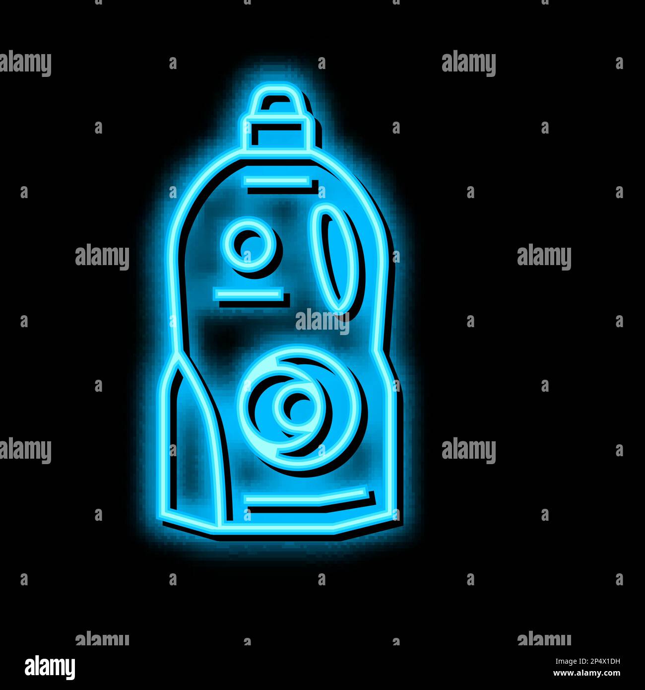 sticky gel container neon glow icon illustration Stock Vector Image ...