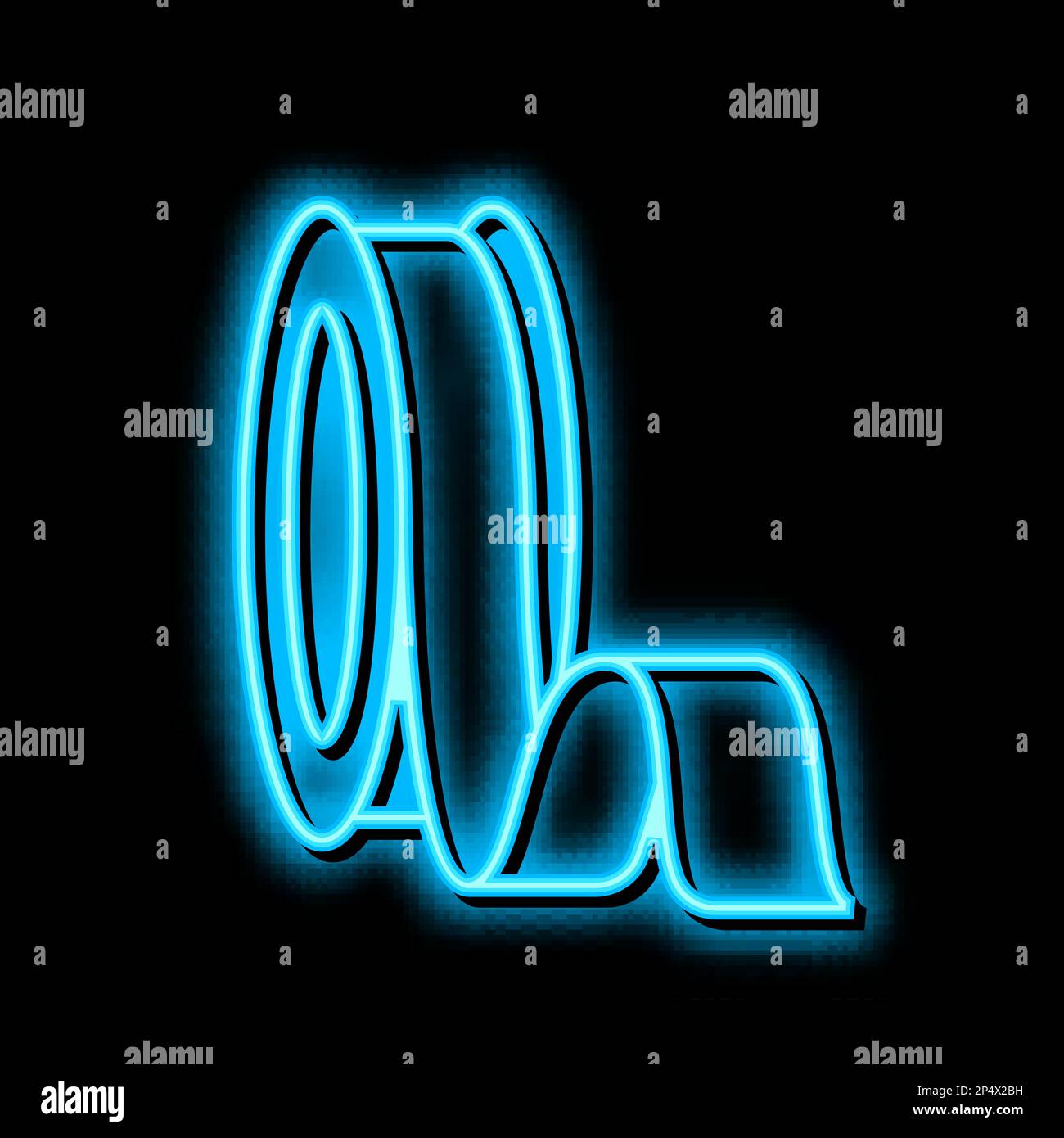 ribbon silk neon glow icon illustration Stock Vector Image & Art - Alamy