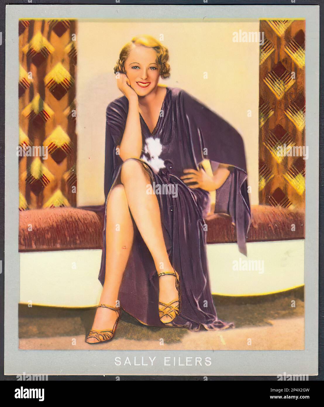 Portrait of Sally Eilers - Vintage German Cigarette Card Stock Photo - Alamy