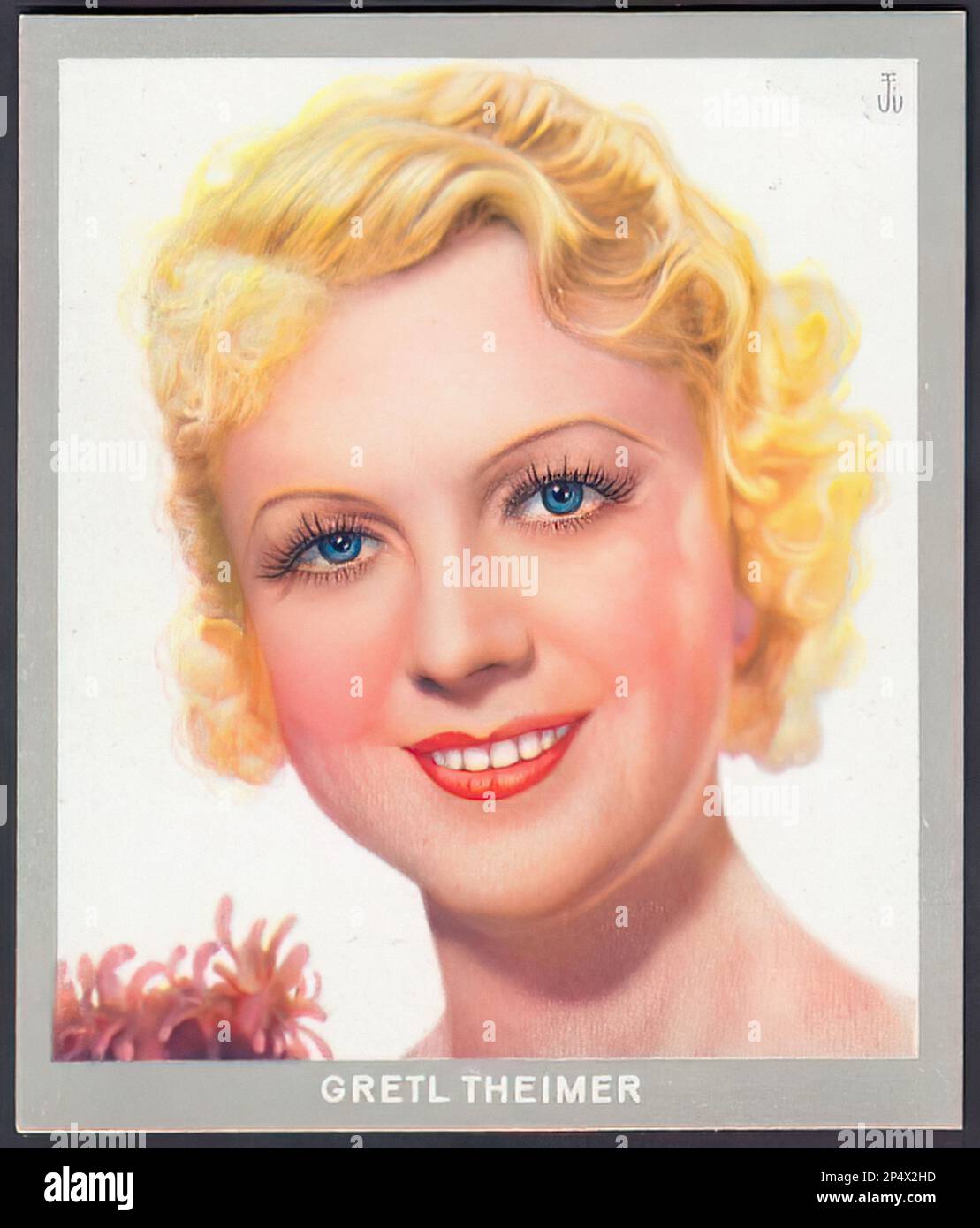 Portrait of actress Gretl Theimer - Vintage German Cigarette Card 01 ...