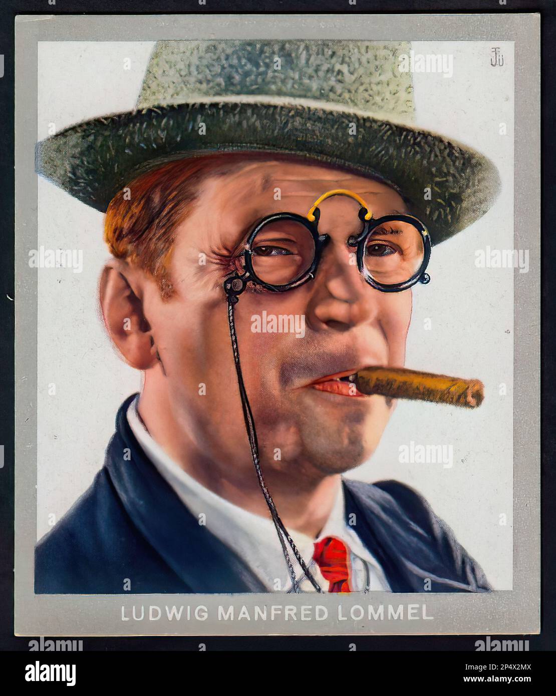 Portrait of actor Ludwig Manfred Lommel - Vintage German Cigarette Card ...
