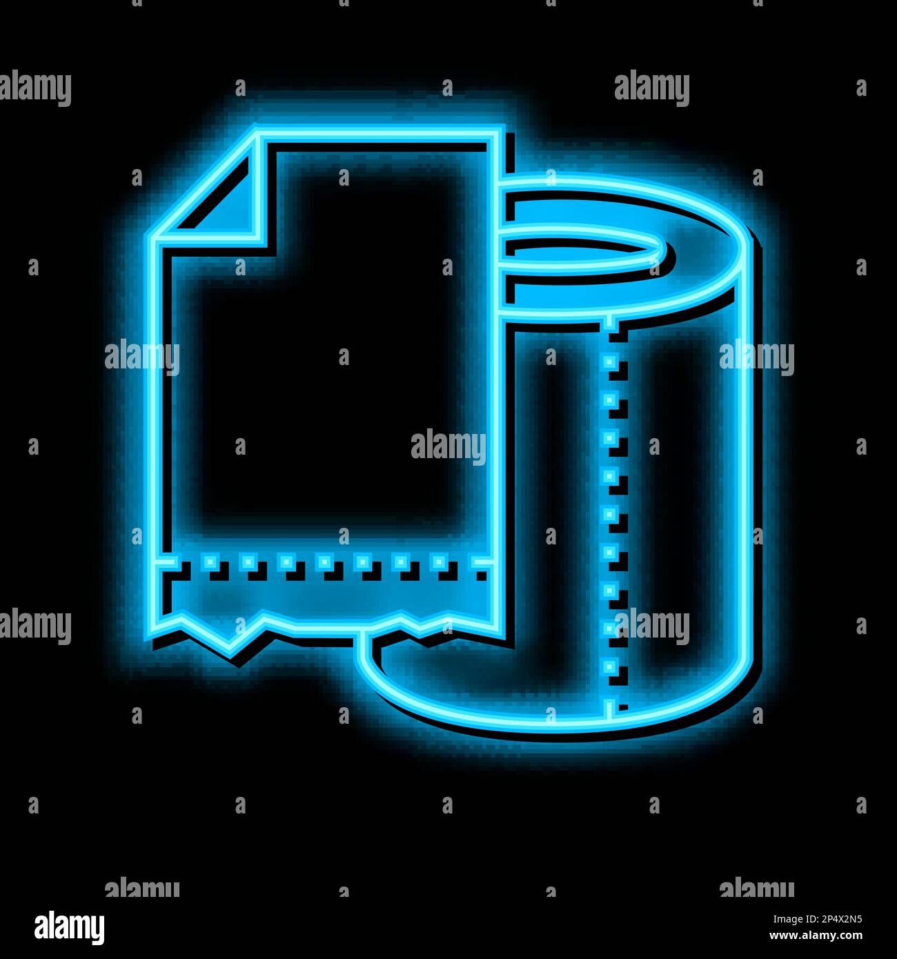 toilet paper roll neon glow icon illustration Stock Vector Image & Art ...