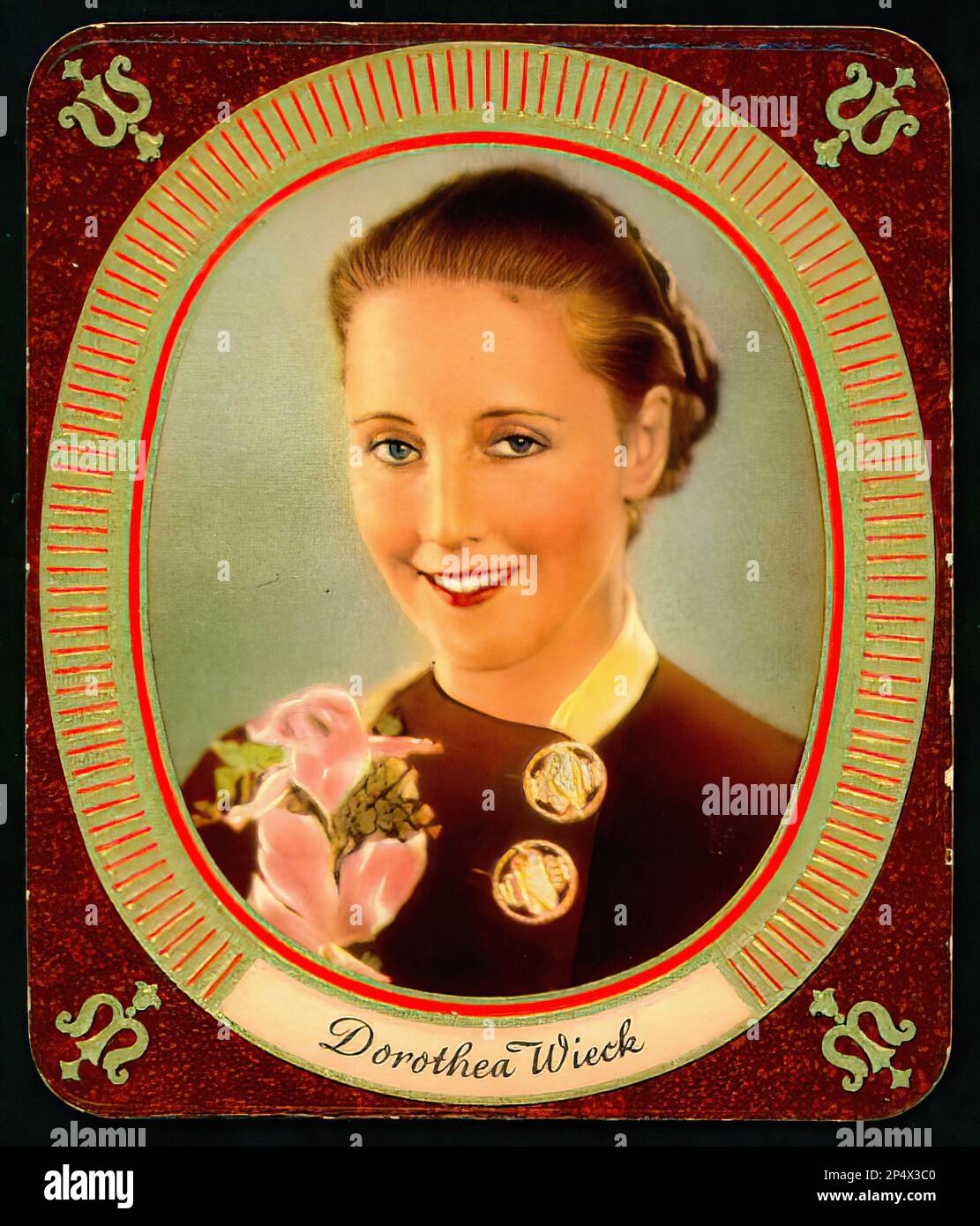 Portrait of Dorothea Wieck - Vintage German Cigarette Card Stock Photo ...