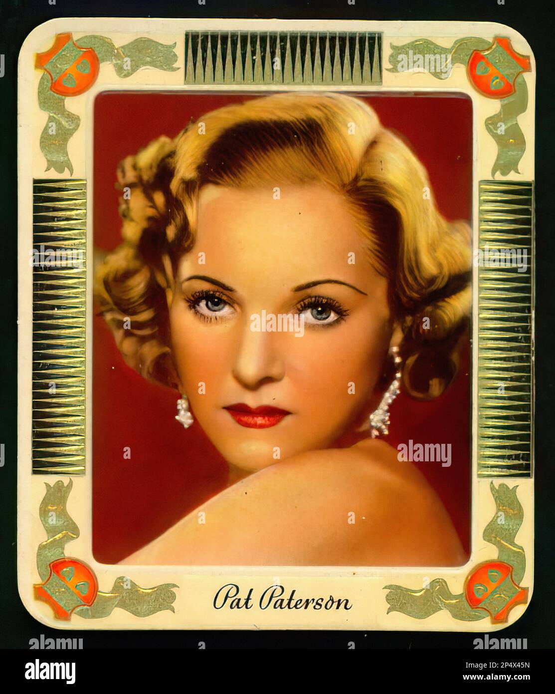 Portrait of Pat Paterson - Vintage Cigarette Card Stock Photo - Alamy