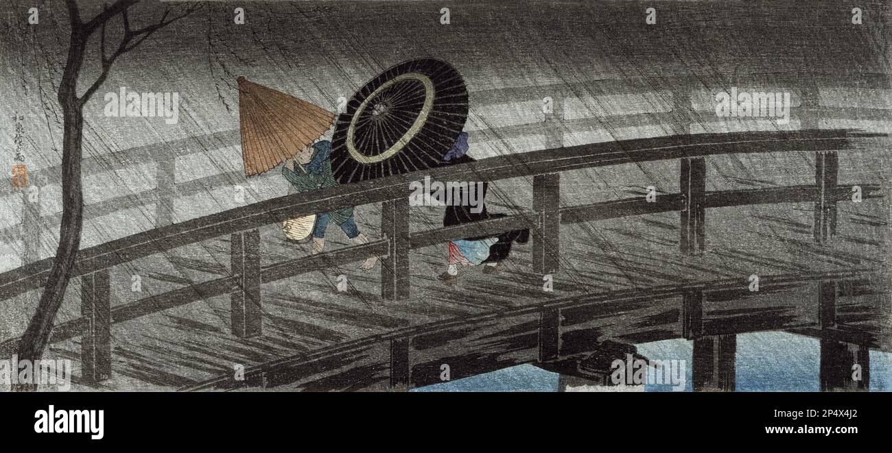 Rain on Izumi Bridge print in high resolution by Hiroaki Takahashi ...