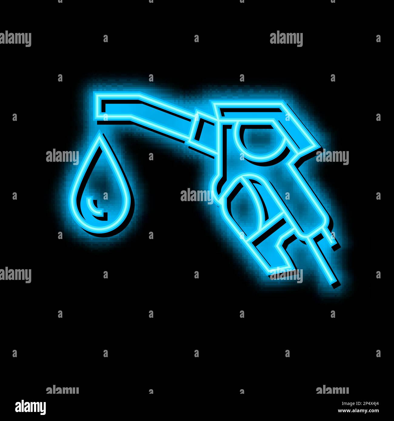 hydrogen gas station neon glow icon illustration Stock Vector Image ...