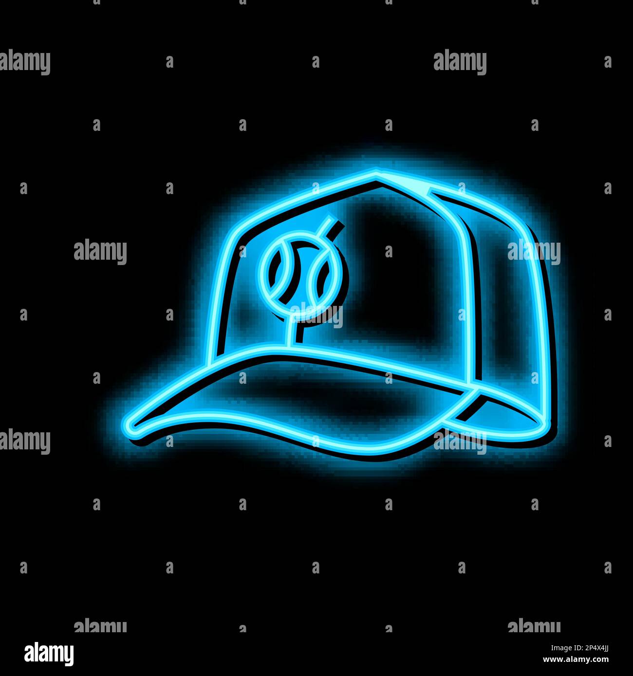 cap tennis player neon glow icon illustration Stock Vector Image & Art ...