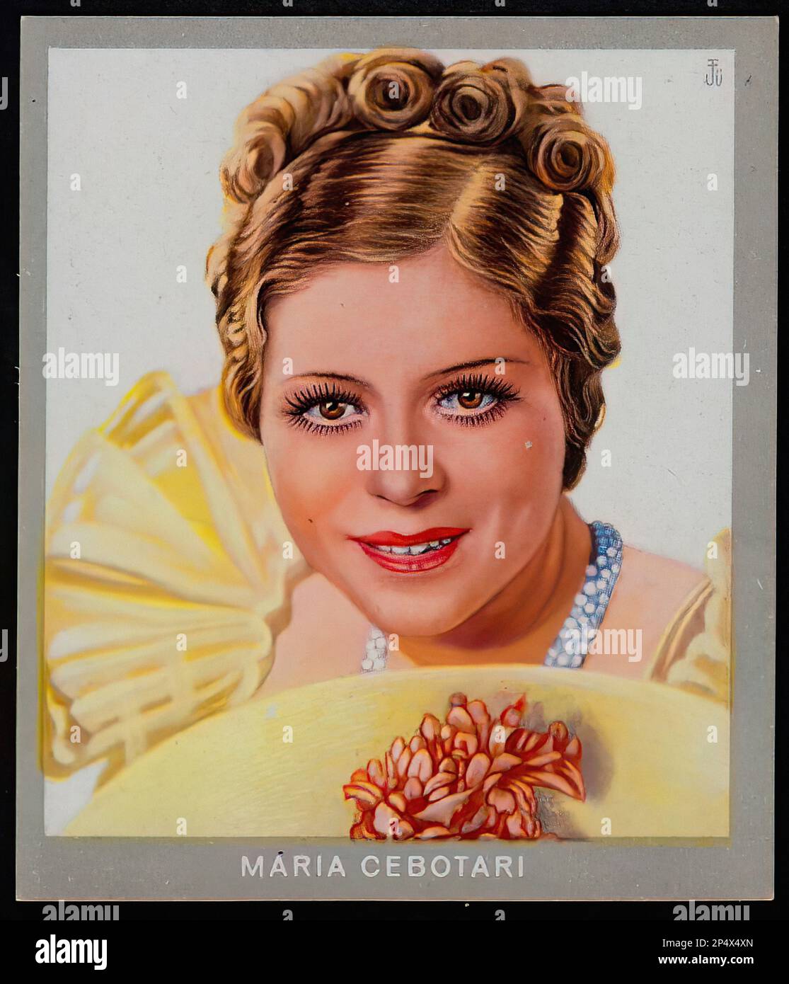 Portrait of actress Maria Cebotari - Vintage German Cigarette Card ...