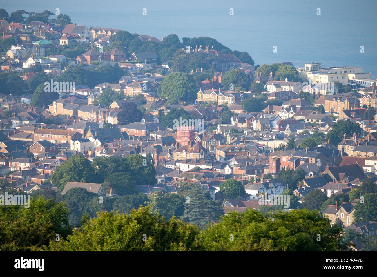 Aerial view of Shanklin, Isle of Wight, UK Stock Photo - Alamy